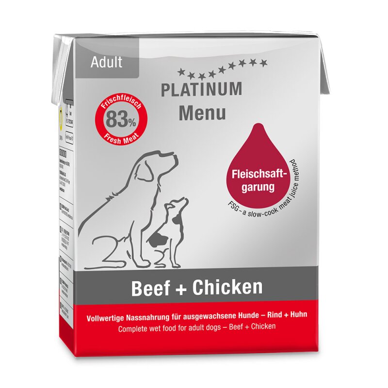 Platinum Menu Beef+Chicken 375g, 2,84