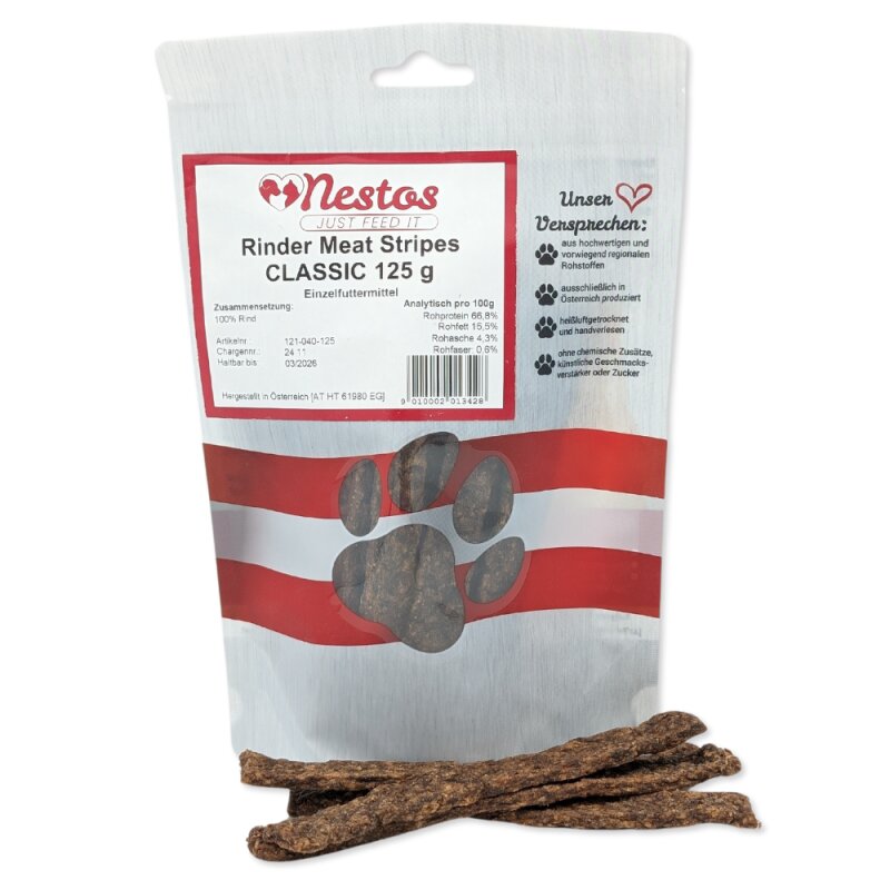 Nestos Rinder Meat-Stripes CLASSIC 125g, 5,99